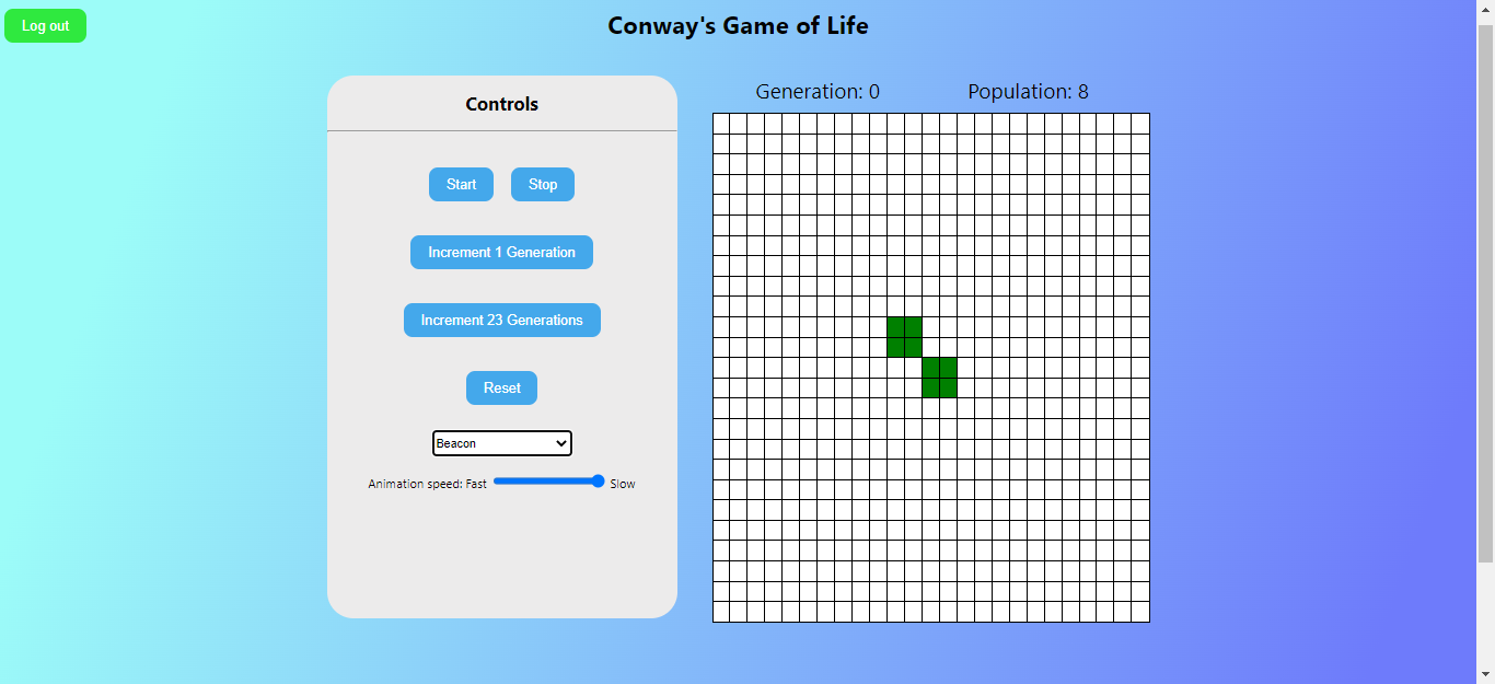 GitHub - minhle28/Conway-s_Game_Of_Life: MySQL-backed login/registration, logout, and diverse ...