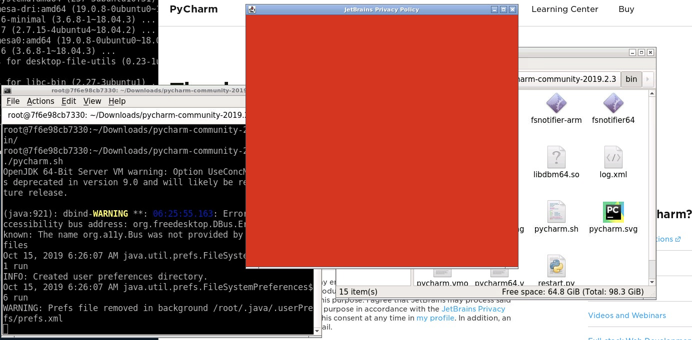 pycharm can't install · Issue #149 · fcwu/docker-ubuntu-vnc-desktop · GitHub