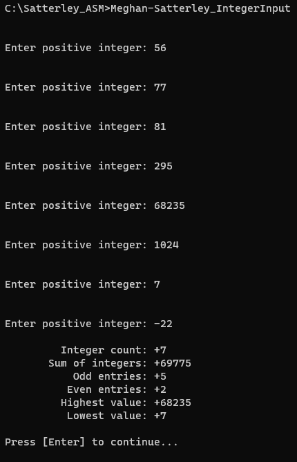 Github Meghan Satterleyintegerinput This Program Prompts The User On A Loop To Enter A 0283