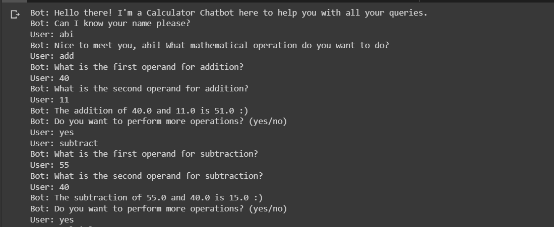 GitHub - Abinaya-0206/Calculator-Chatbot: Business On Bot - TASK