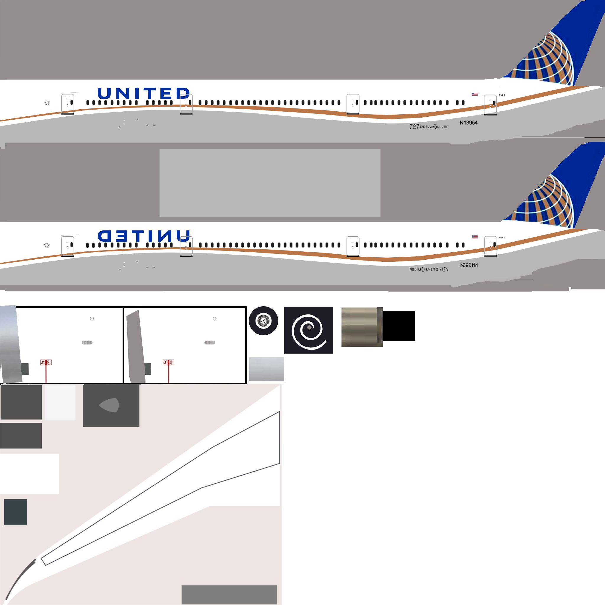 United Airlines (Old Livery) B787-9 (Livery Request) · Issue #138 · kolos26/GEOFS-LiverySelector ...