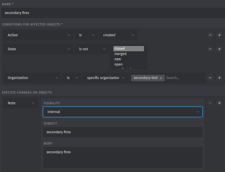 Triggers Don T Fire When Customer Organization Set To Secondary Org · Issue 4394 · Zammad