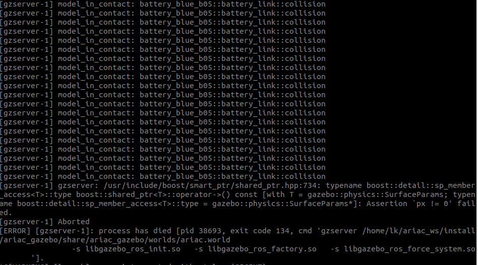 scoring system and Gazebo crash · Issue #217 · usnistgov/ARIAC · GitHub