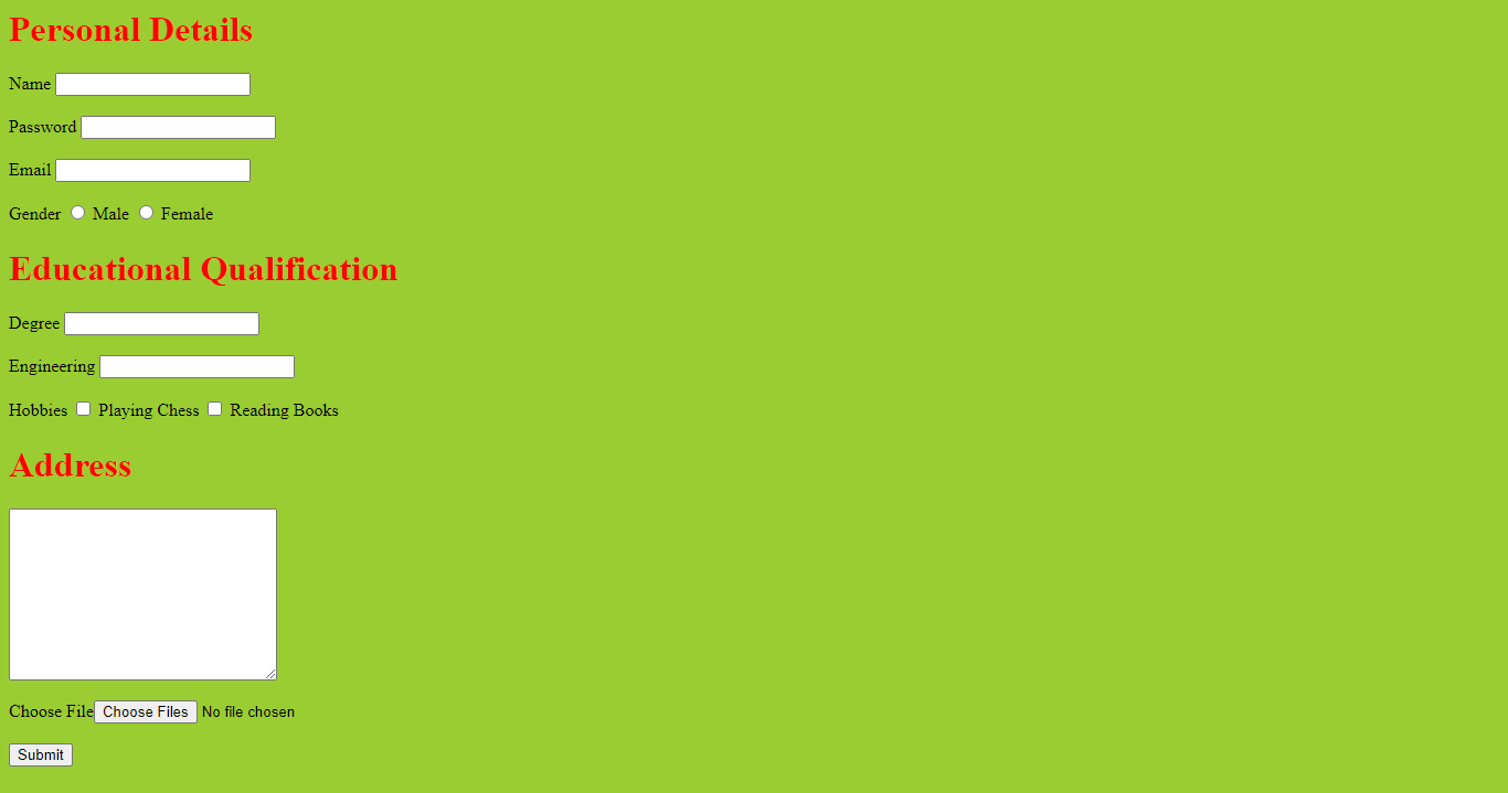 GitHub - nainitagorkha/html-forms