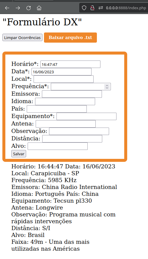 GitHub - danielsf93/dxform: Formulário para listar dx e radioescutas