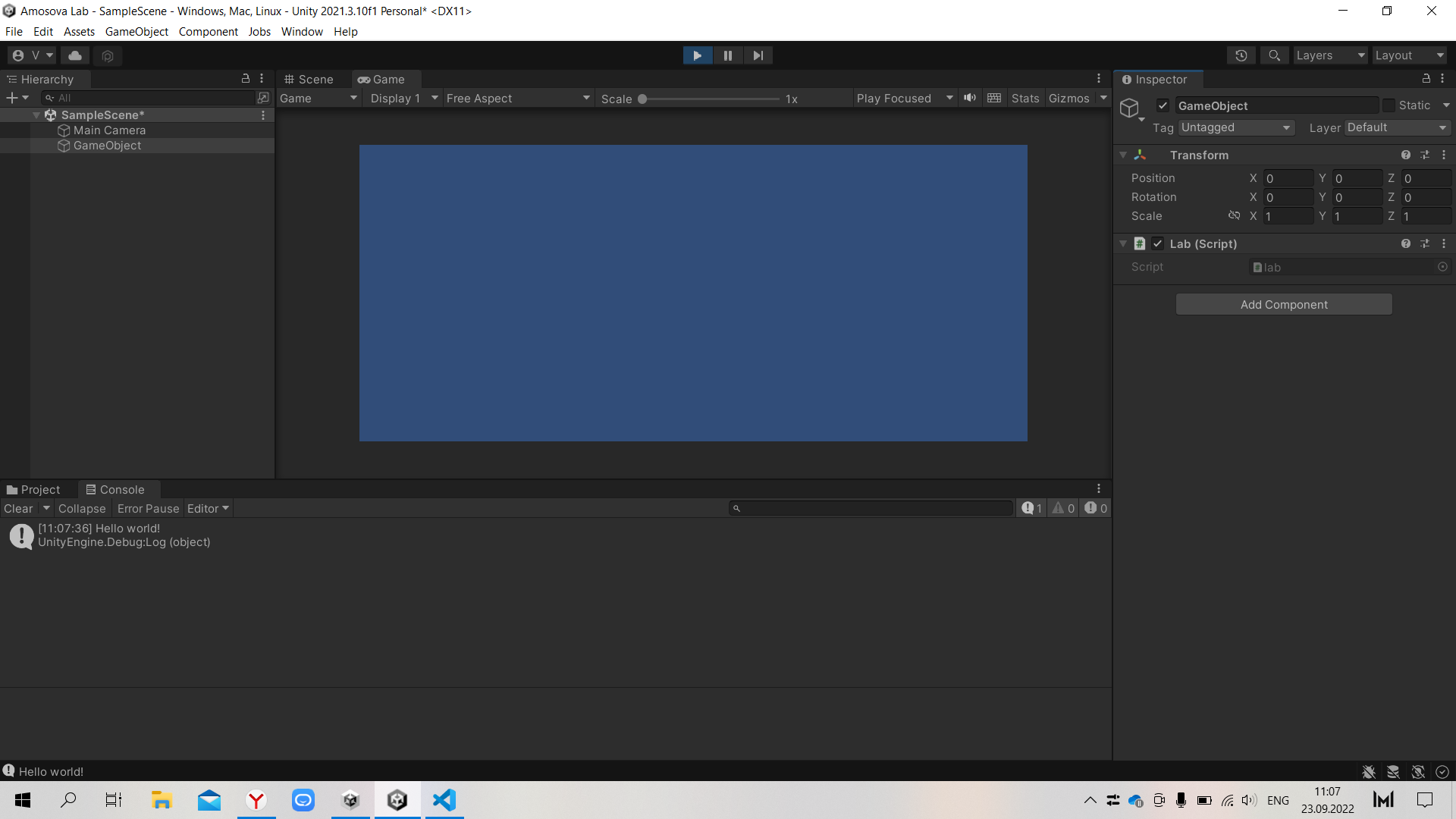 GitHub - AmosovaV/Lab-1-in-GameDev: Отчет по лабораторной работе #1 по АДИИ