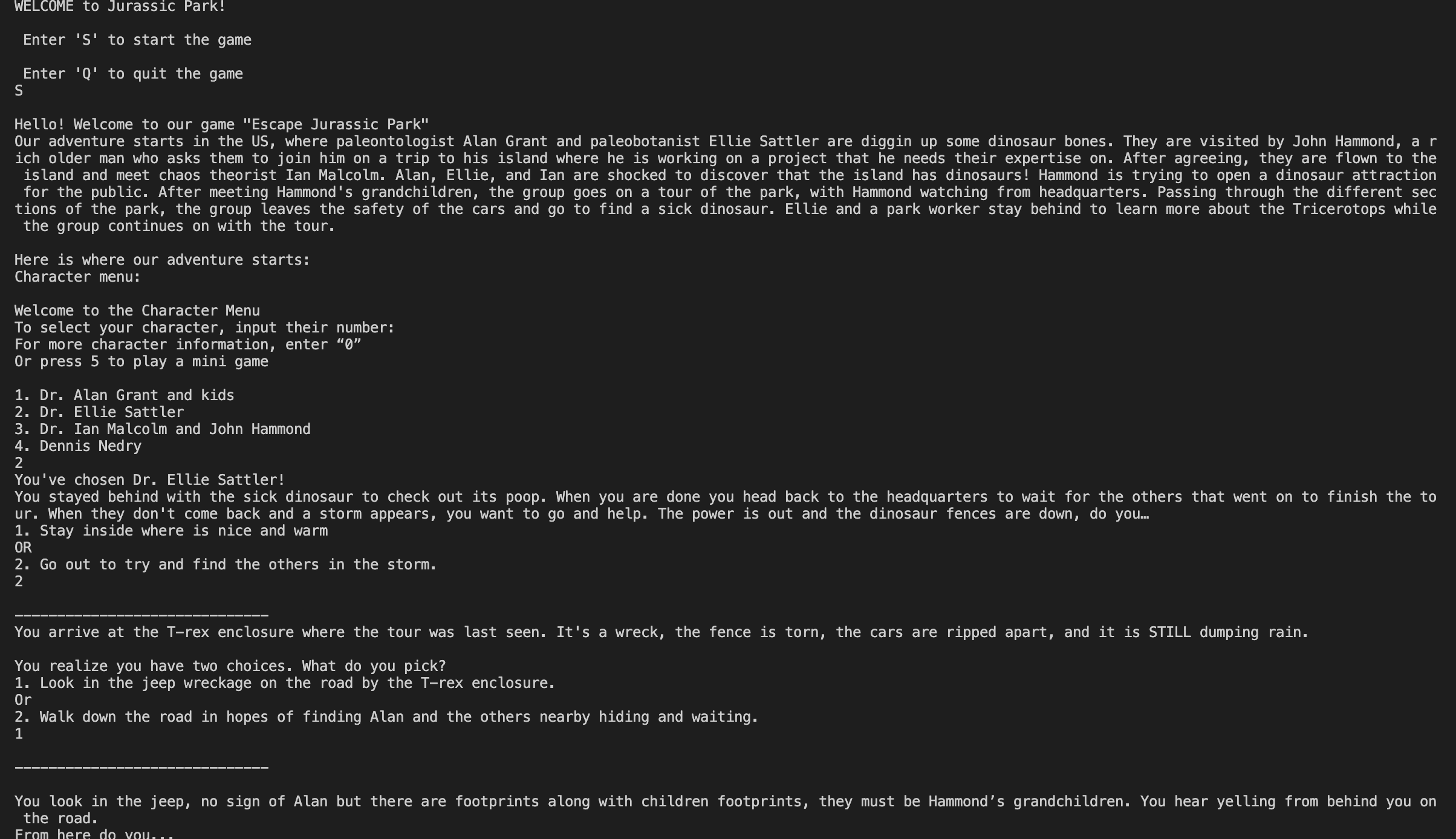GitHub - Andrew-Bremond/Jurassic-Park-Game