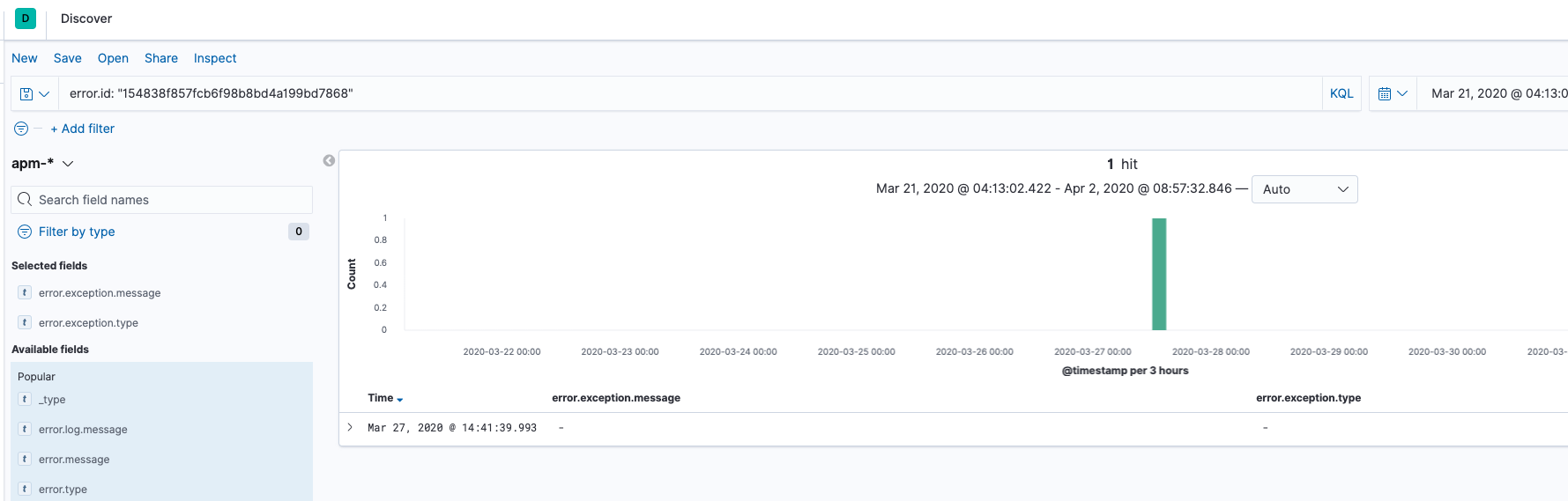 Discovery Does Not Show Errorexceptionmessage Or Errorexceptiontype