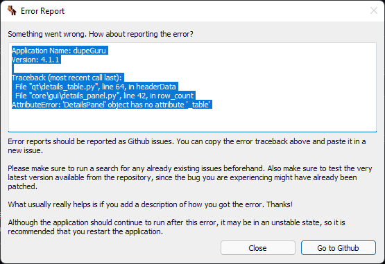 [crash] Traceback (most recent call last) · Issue #972 · arsenetar ...