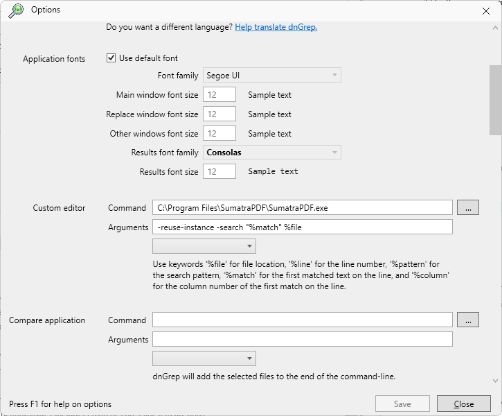 dnGrep 4.0.26.0 Not opening PDF's with Foxit but Notepad · Issue #882 · dnGrep/dnGrep · GitHub