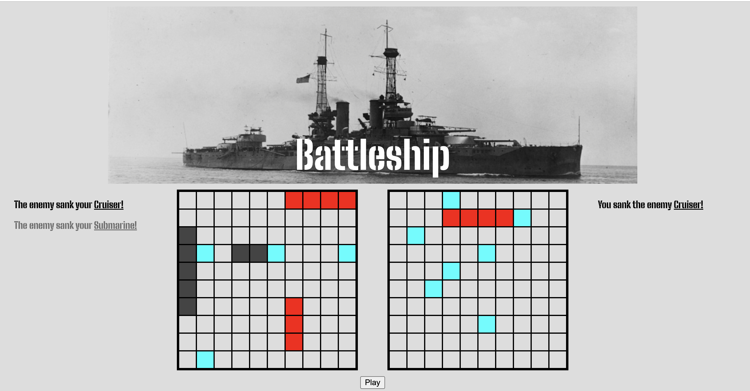 GitHub - mattmchugh4/battleship: Battleship Game – JavaScript | CSS ...