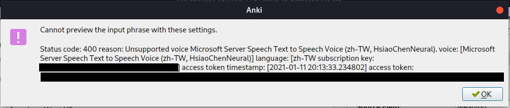 Azure - Chinese (Taiwanese Mandarin) unsupported voice · Issue #168 · AwesomeTTS/awesometts-anki ...