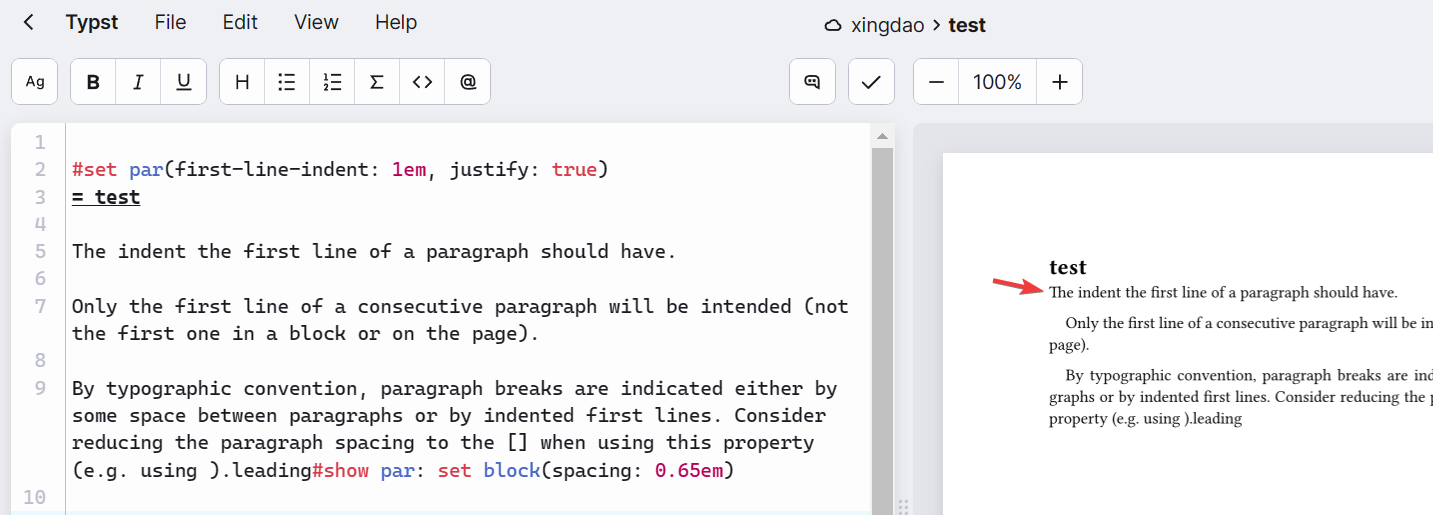 Behavior Of First Line Indentation In Paragraphs Seems Limiting · Issue 311 · Typsttypst · Github 