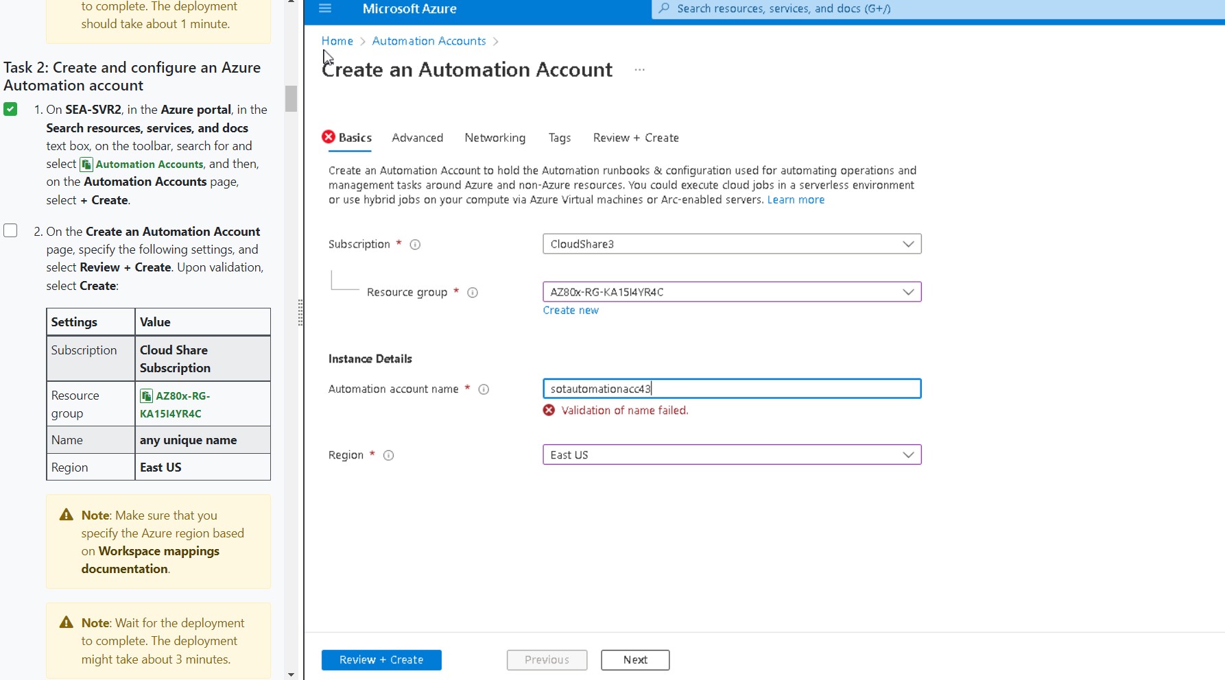 Input validation failed · Issue #6 · MicrosoftLearning/AZ-801-Configuring-Windows-Server-Hybrid ...