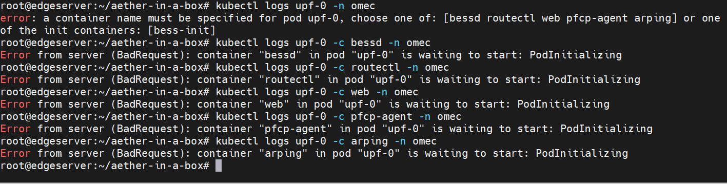 upf-0 stuck in PodInitializing state indefinitely · Issue #606 · omec-project/upf · GitHub