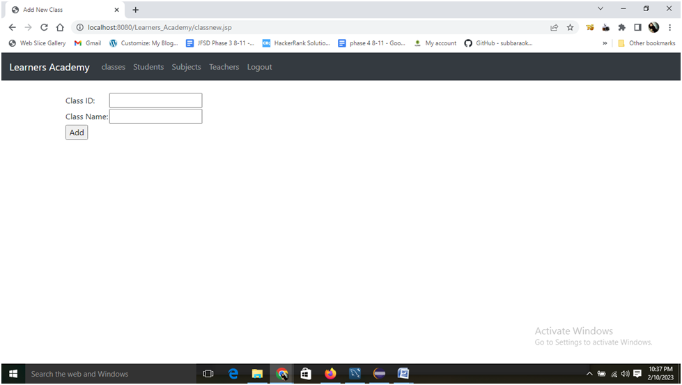 GitHub - Lila2128/Simplilearn-Learners-Academy: Deals with the BackEnd Programming using Jsp and ...