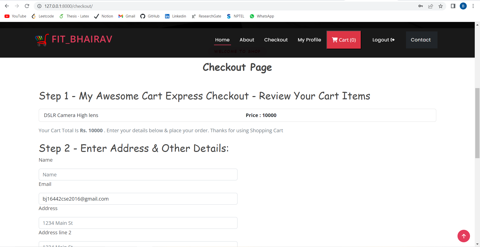 GitHub - Fitbhairav/Ecommerce-website