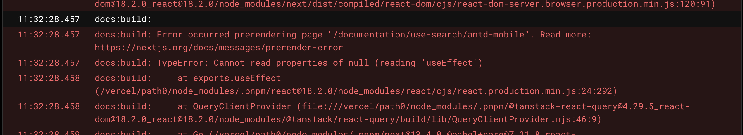 Build error on Vercel, but not GitHub Actions or on local machine · Issue #1827 · shuding/nextra ...