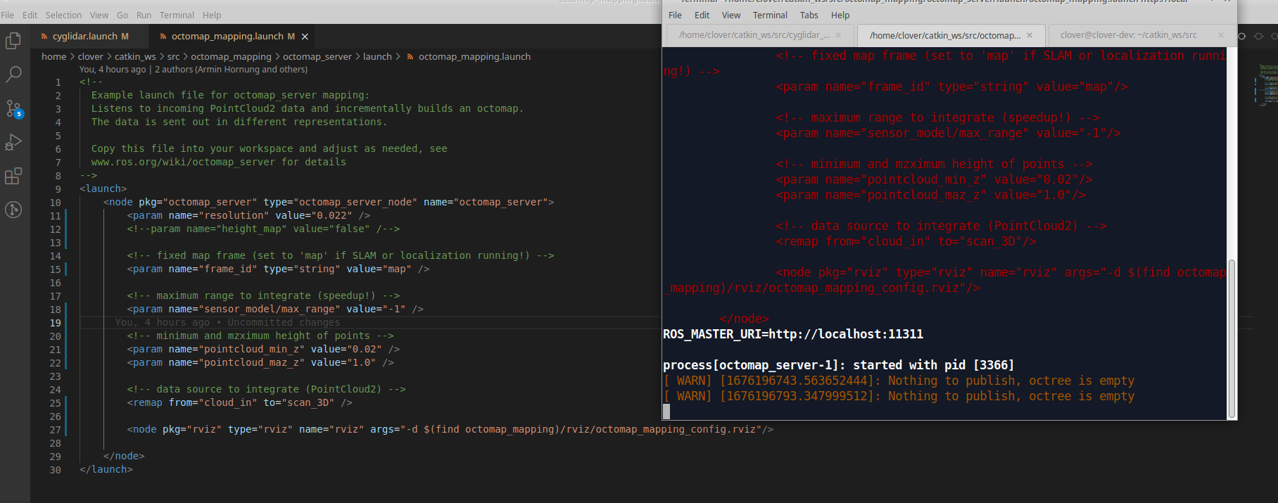 Warning Nothing To Publish Octree Is Empty · Issue 115 · Octomap Octomap Mapping · Github