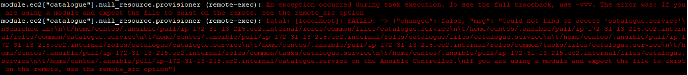 Receiving error : " remote-exec provisioner error" for 3 components · learndevopsonline ...