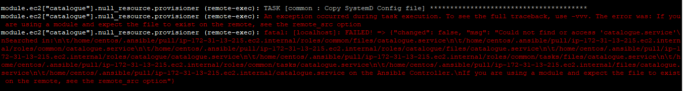 Receiving error : " remote-exec provisioner error" for 3 components · learndevopsonline ...