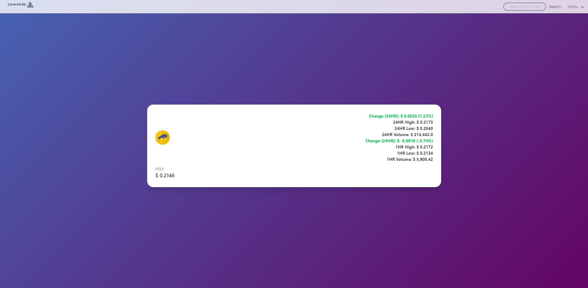 GitHub - devkjoon/coinspire: Cryptocurrency Live-Price Tracker