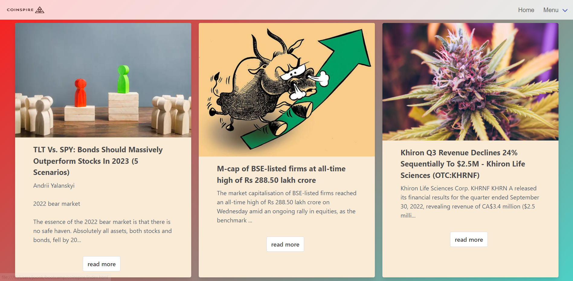 GitHub - devkjoon/coinspire: Cryptocurrency Live-Price Tracker