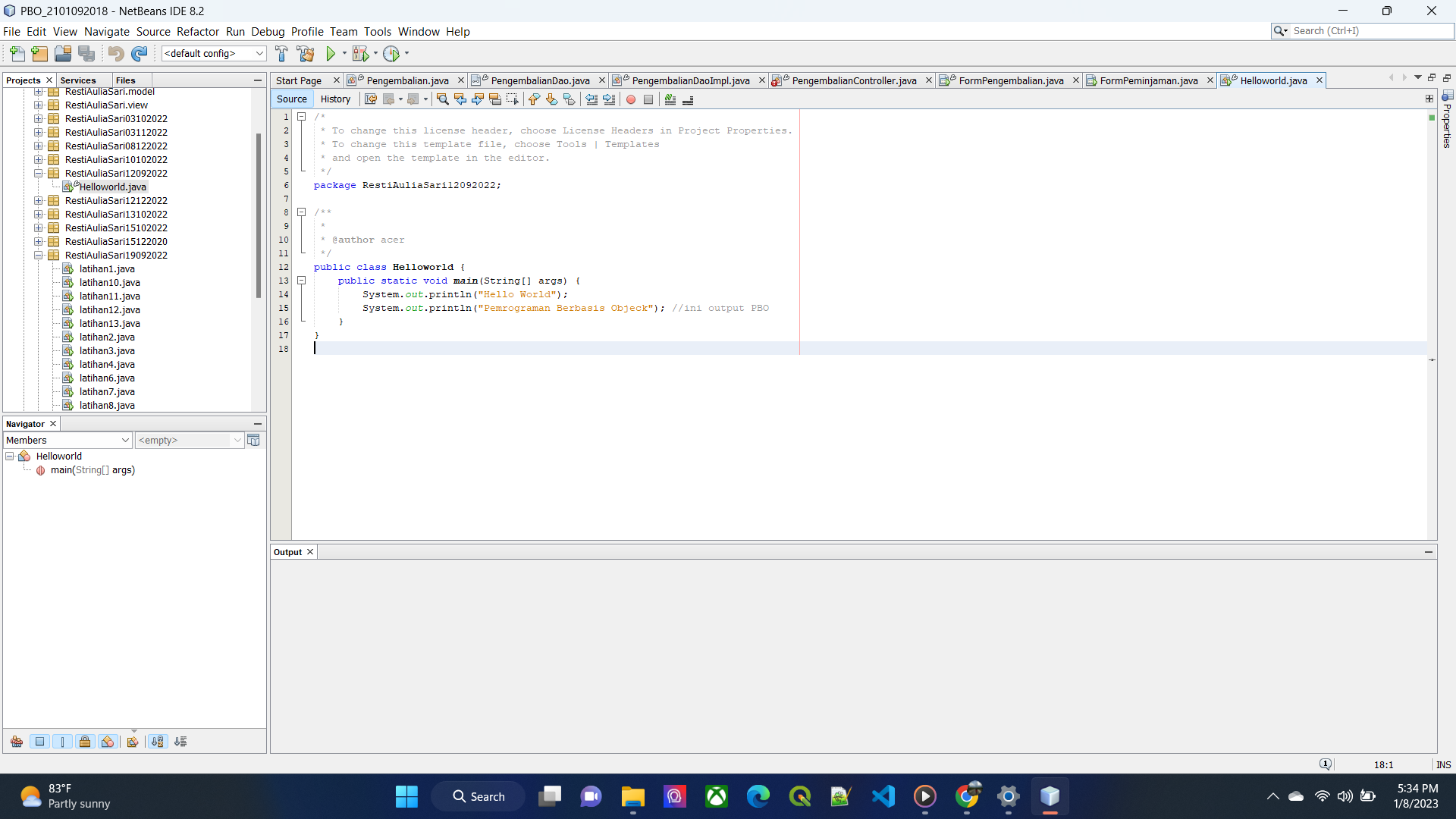 GitHub - restiauliasari/PBO-Tugas