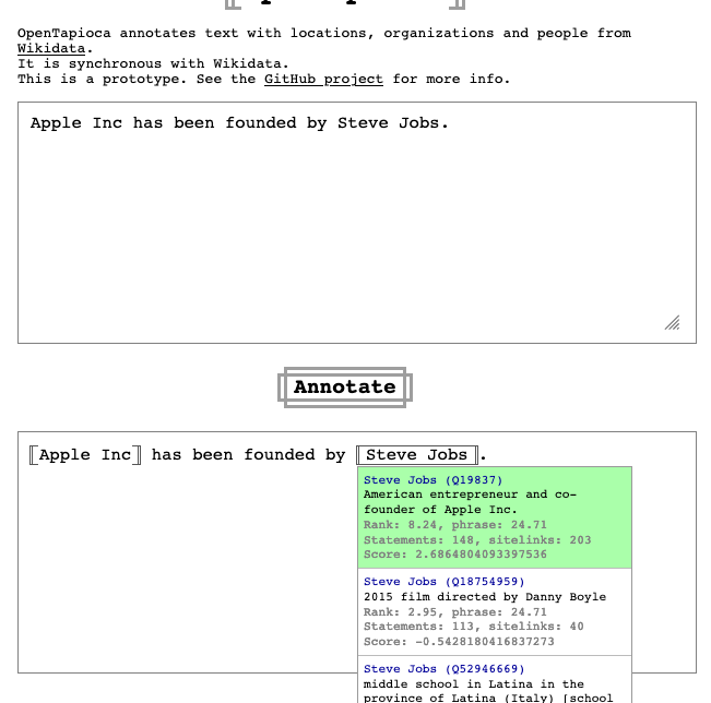 Disambiguation · Issue #33 · opentapioca/opentapioca · GitHub