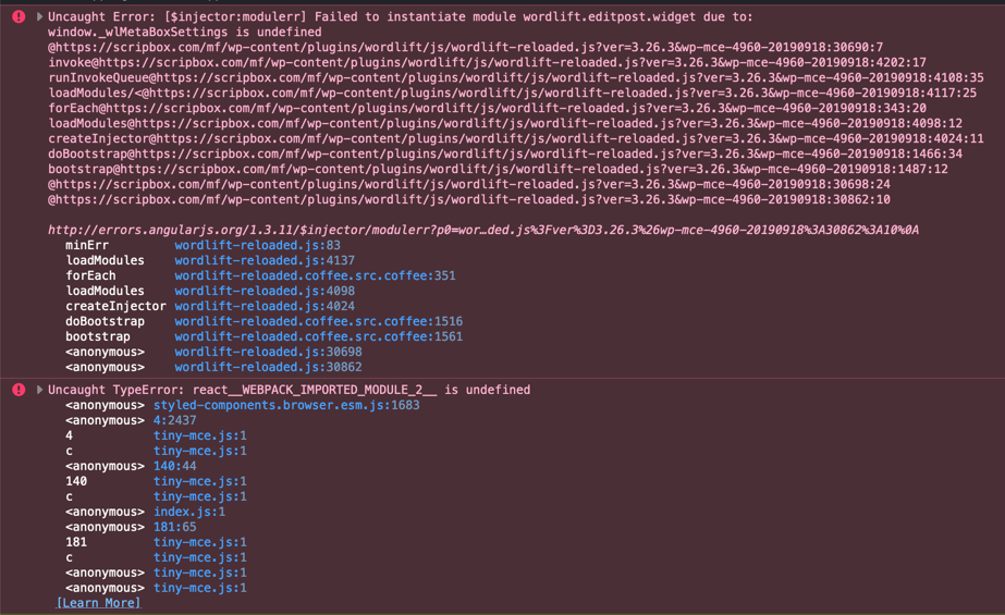 JavaScript error when clicking on Optimize in Media Library with EWWW · Issue #1122 ...