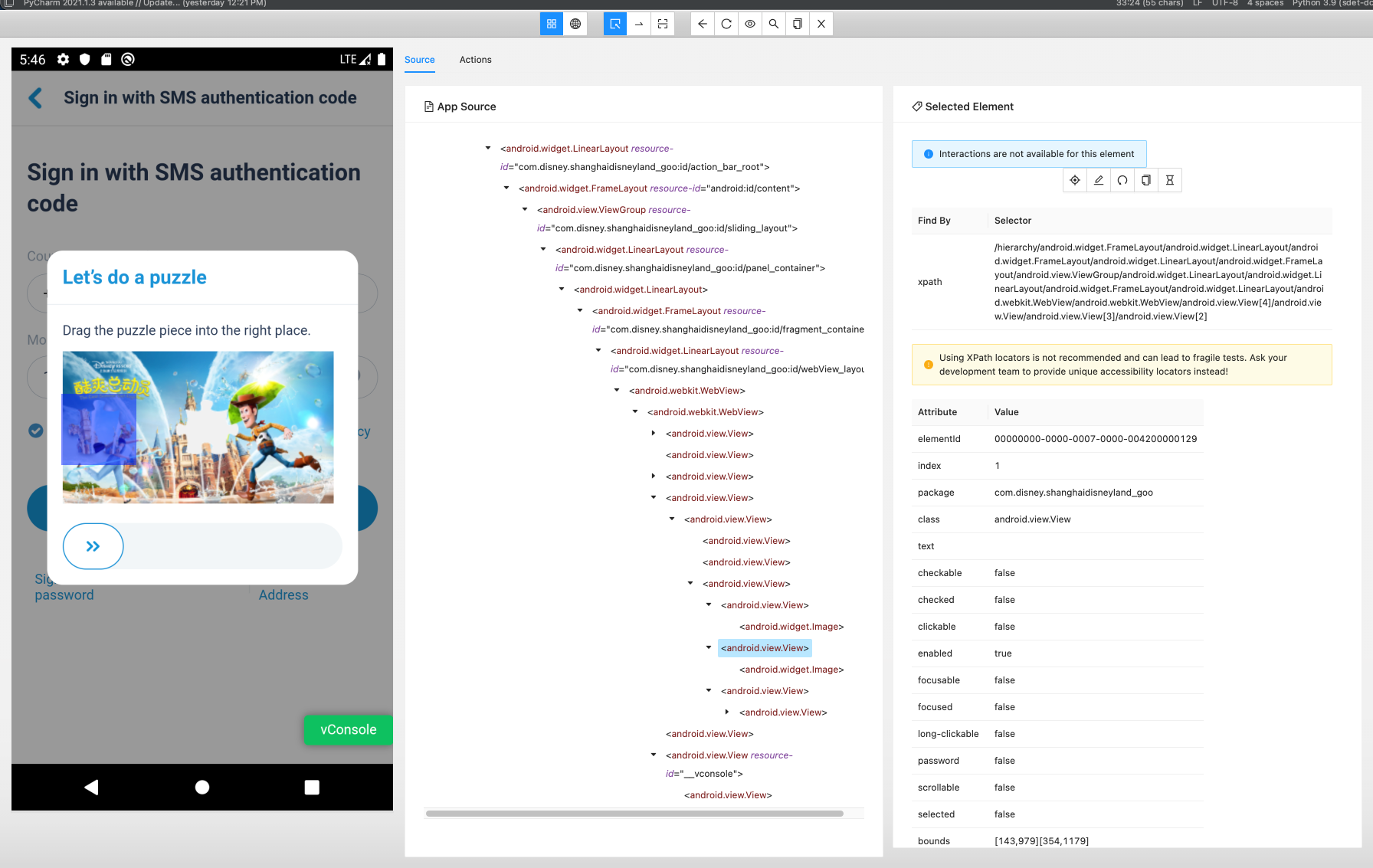 For the same page in my app, element different between Sauce Labs session and local · Issue ...