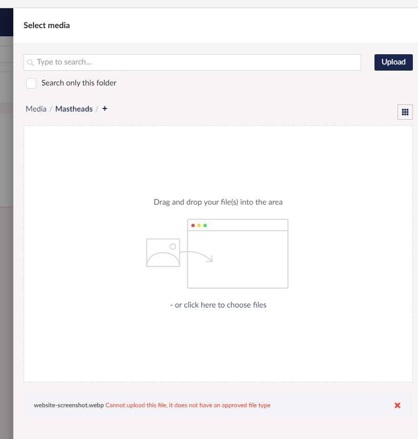 Add support for webp as an image type and the ability to use the cropper / imageprocessor ...