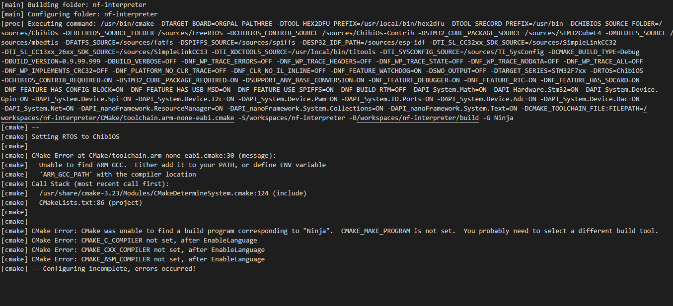 Dev Container Does Not Build Stm32 Firmware · Issue 1058 · Nanoframeworkhome · Github
