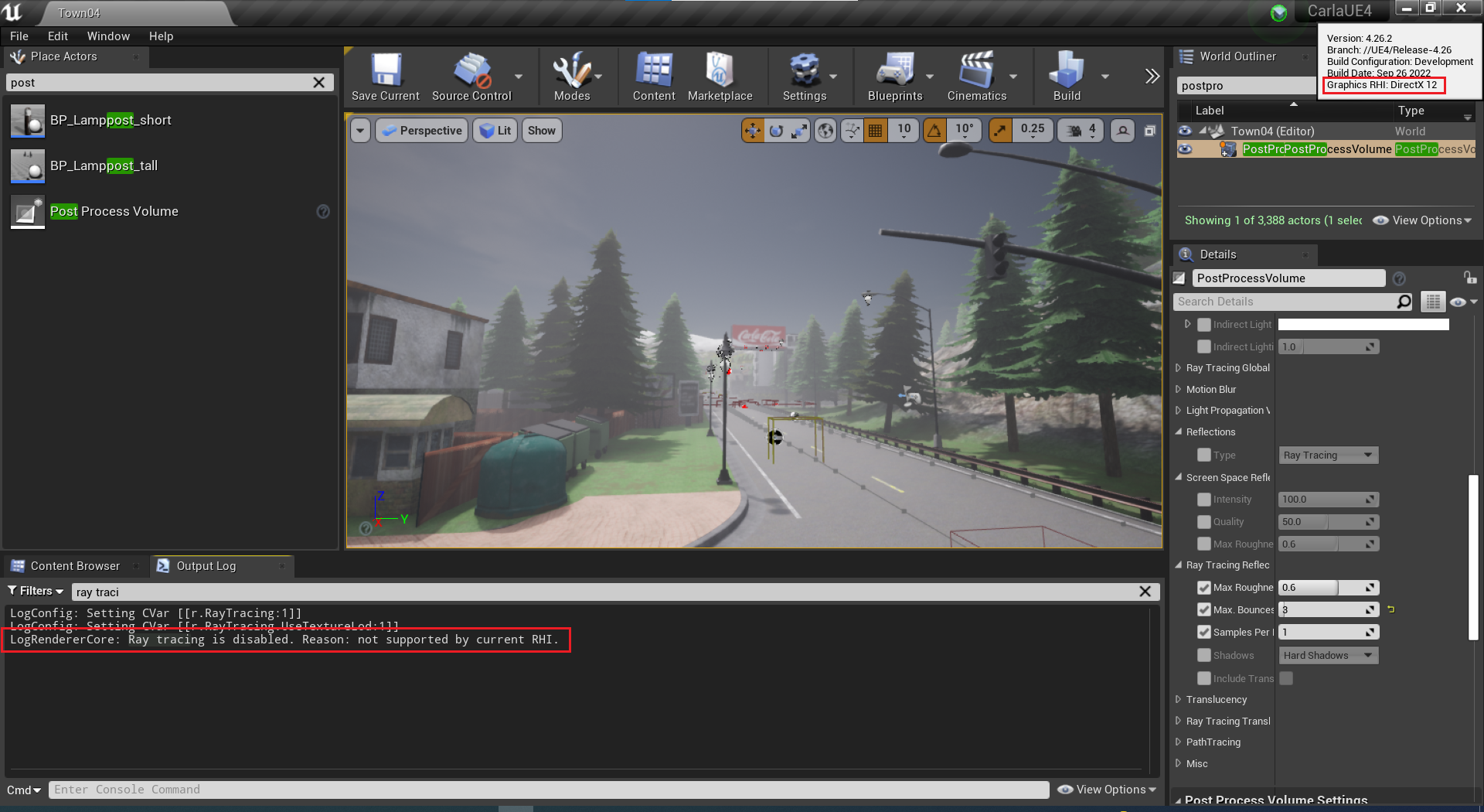Unable to enable ray tracing rendering features even if the platform and RHI used is supported ...