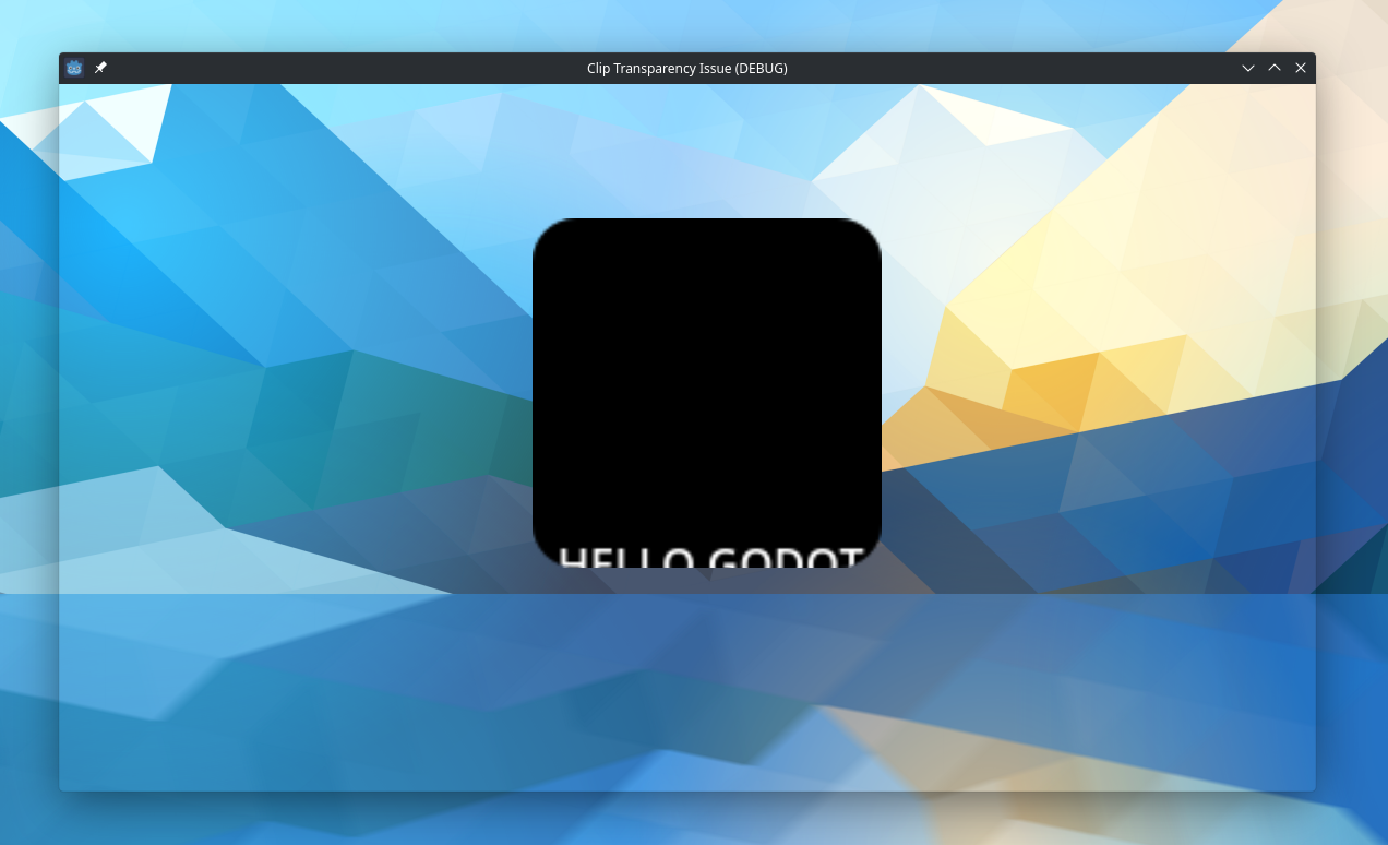 Clip with transparency would appear opaque with a transparent background project · Issue #75616 ...