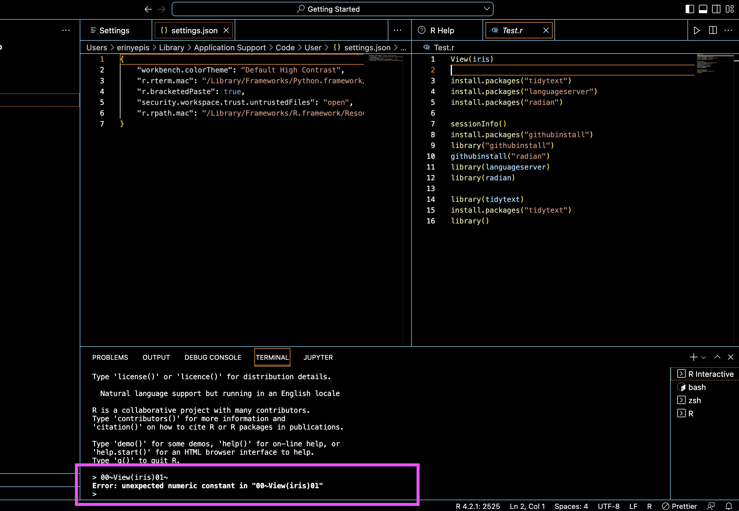 Trouble Running R + Radian in VSCode for Mac M1 · Issue #1220 · REditorSupport/vscode-R · GitHub