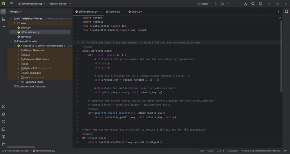 GitHub - cankatmis/diffie-hellman-key-exchange