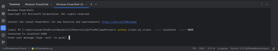 GitHub - cankatmis/diffie-hellman-key-exchange