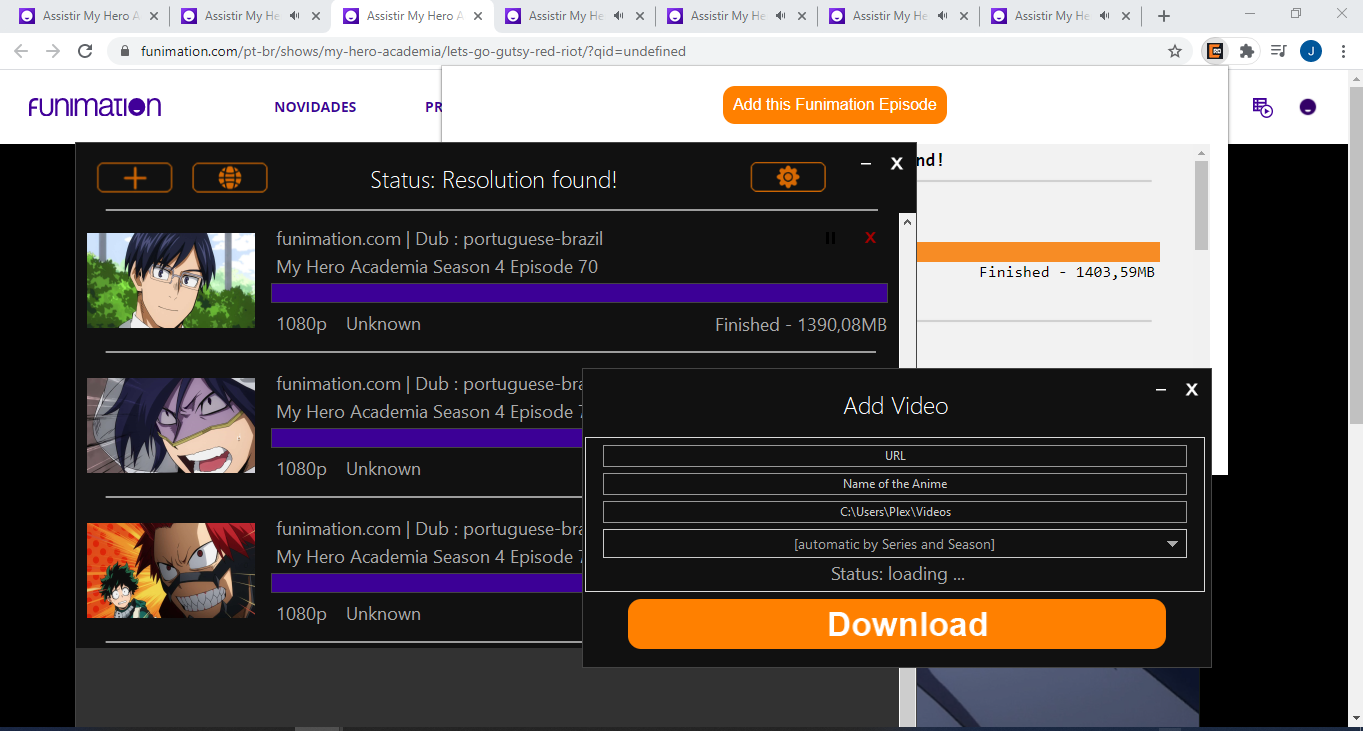 Problem Download Funimation · Issue #195 · hama3254/Crunchyroll-Downloader-v3.0 · GitHub