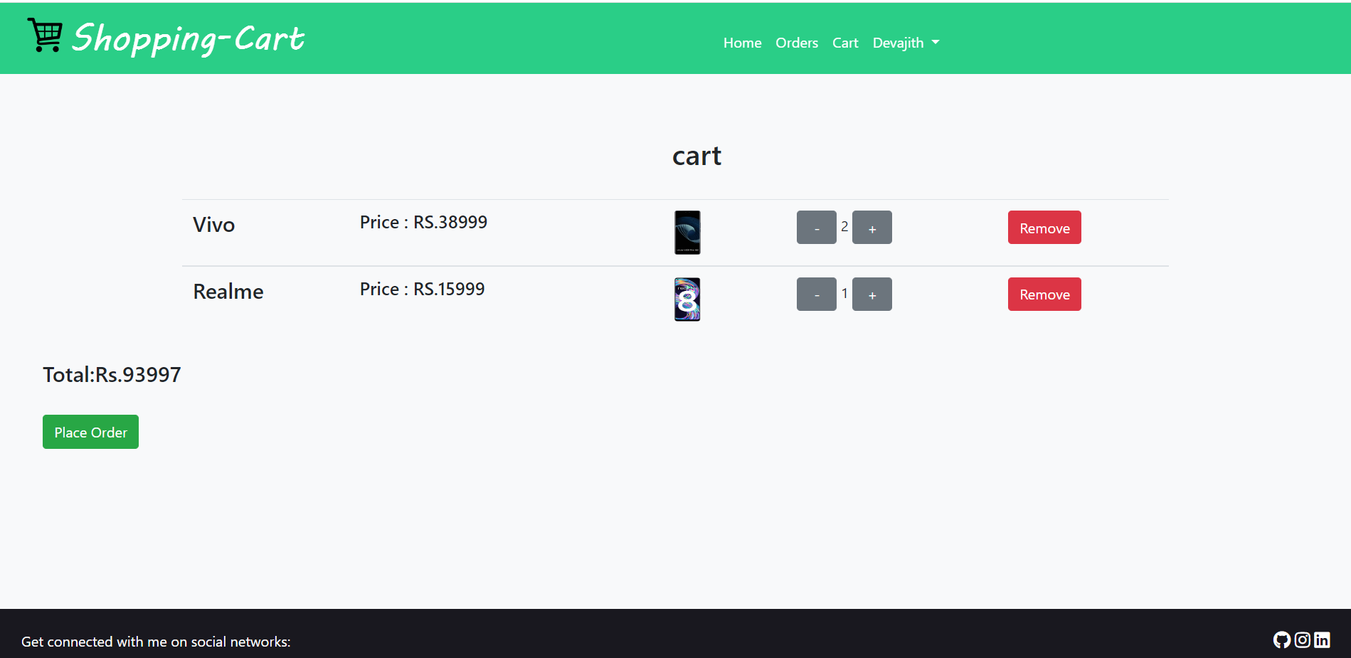 GitHub - devajithp/Shopping-Cart