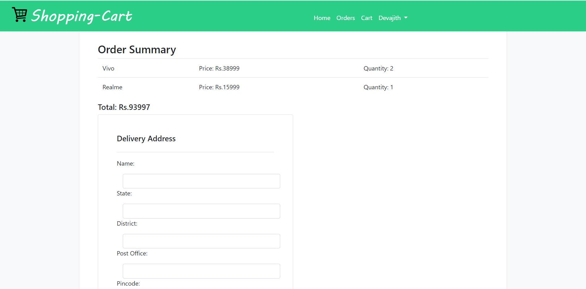 GitHub - devajithp/Shopping-Cart