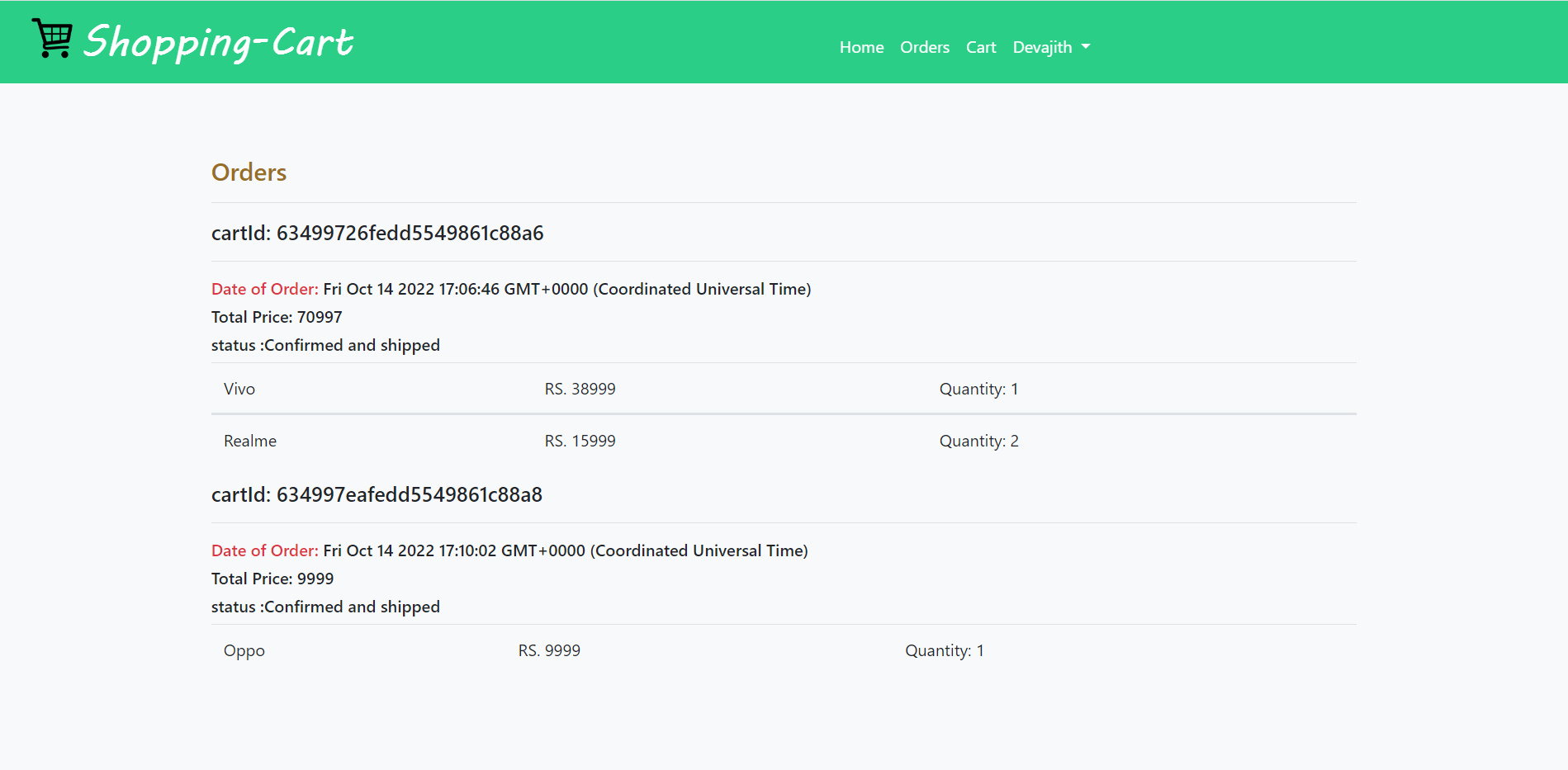GitHub - devajithp/Shopping-Cart