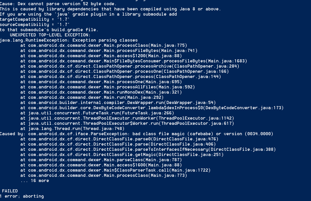 Compile Error With Compiled Ble 210jar And Scanner 140jar From Maven In Cordova Project 
