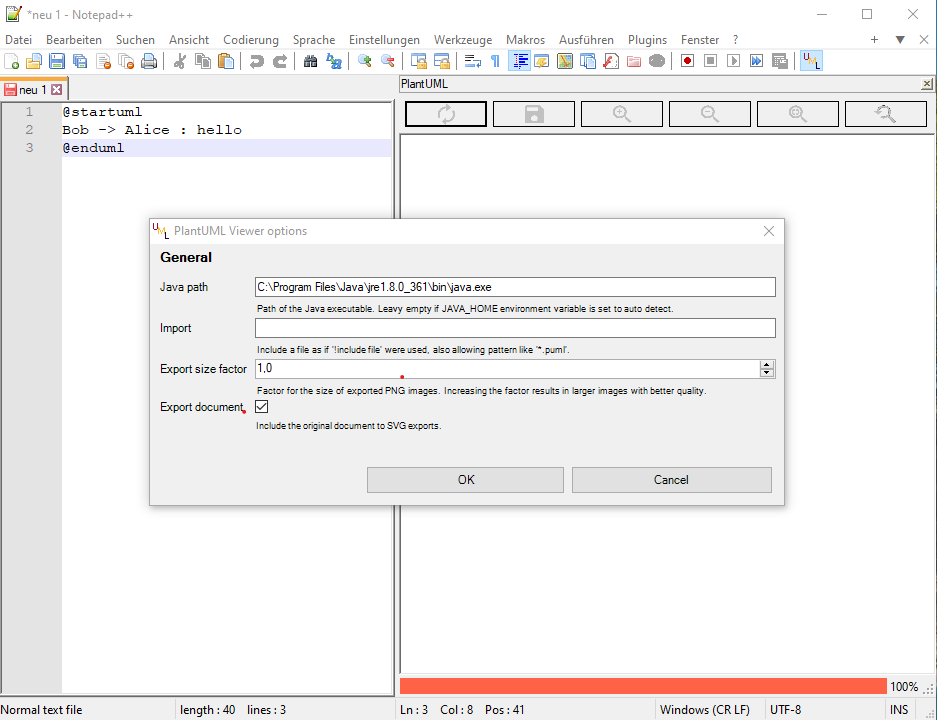 Exception when trying to show preview · Issue #8 · Fruchtzwerg94/PlantUmlViewer · GitHub