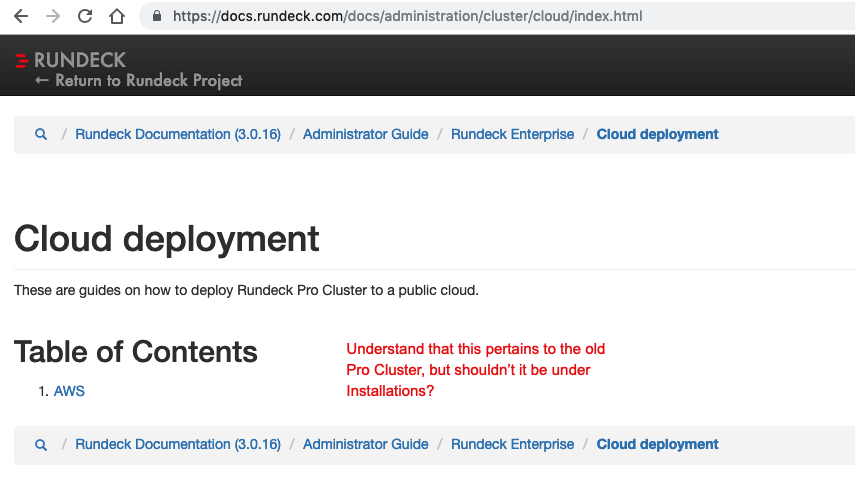 Aws Installation Should Link From Administrator Guide Installation · Issue 220 · Rundeck Docs