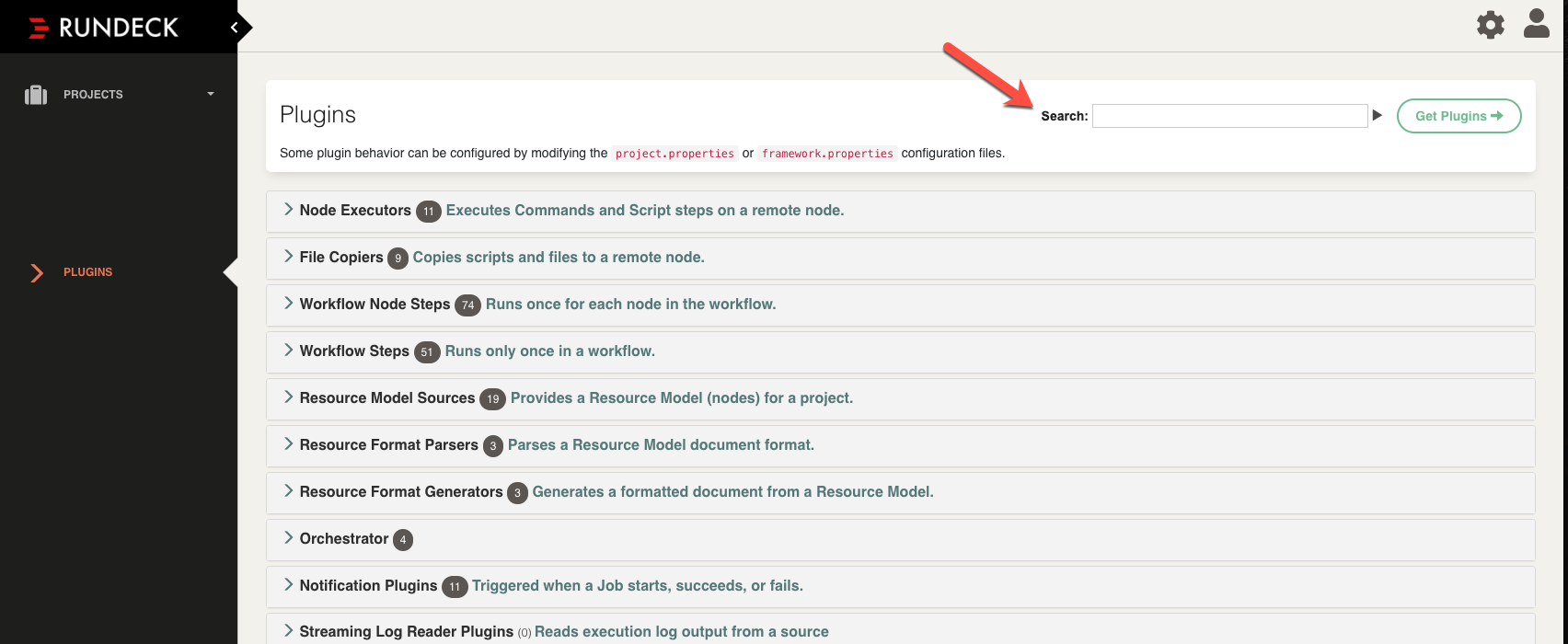 Enhancement Request: Search for installed plugins · Issue #4636 · rundeck/rundeck · GitHub