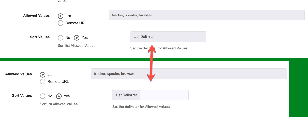 GUI: List Delimiter Label in the text box is not intuitive. · Issue #5251 · rundeck/rundeck · GitHub