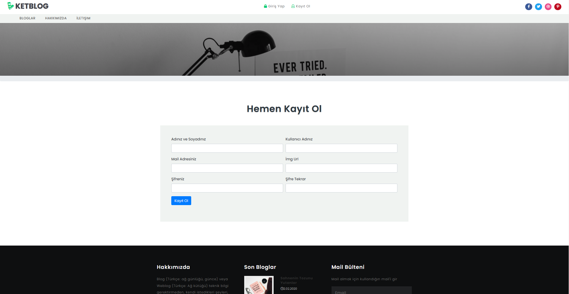 GitHub - Sevgulketencii/Blog-Project