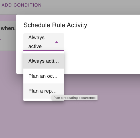 Rules: scheduler dropdown doesn't adjust to width of options · Issue #896 · openremote ...