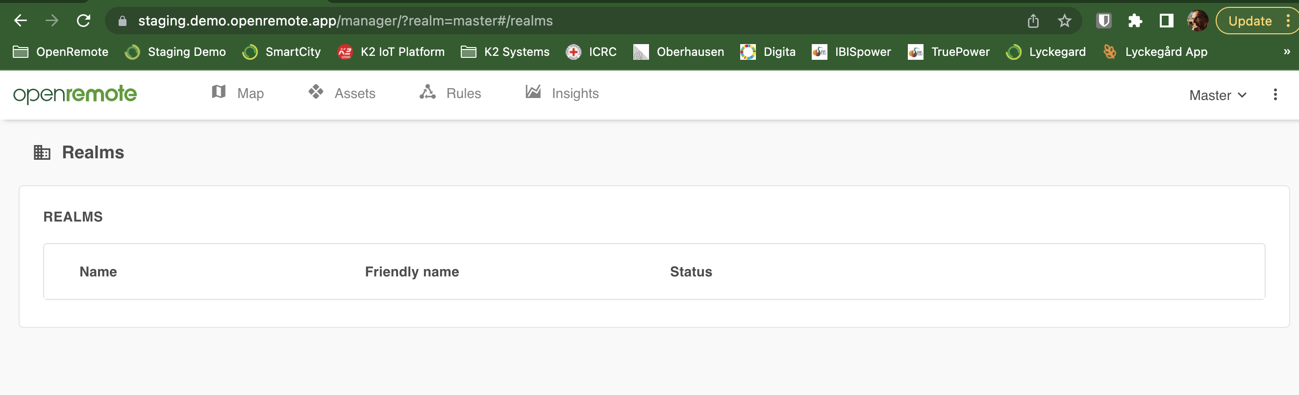 Realm and Auto provision pages are empty · Issue #1021 · openremote/openremote · GitHub